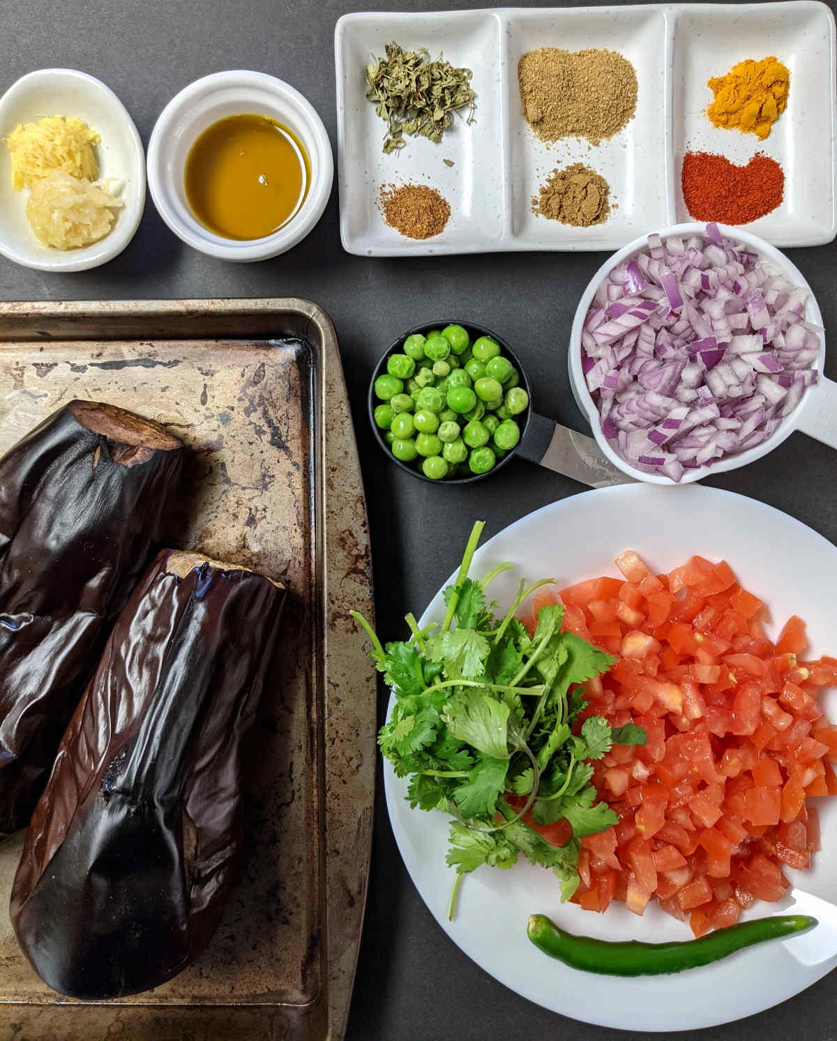 Baingan Bharta | Indian eggplant recipe - Plateful of veggies